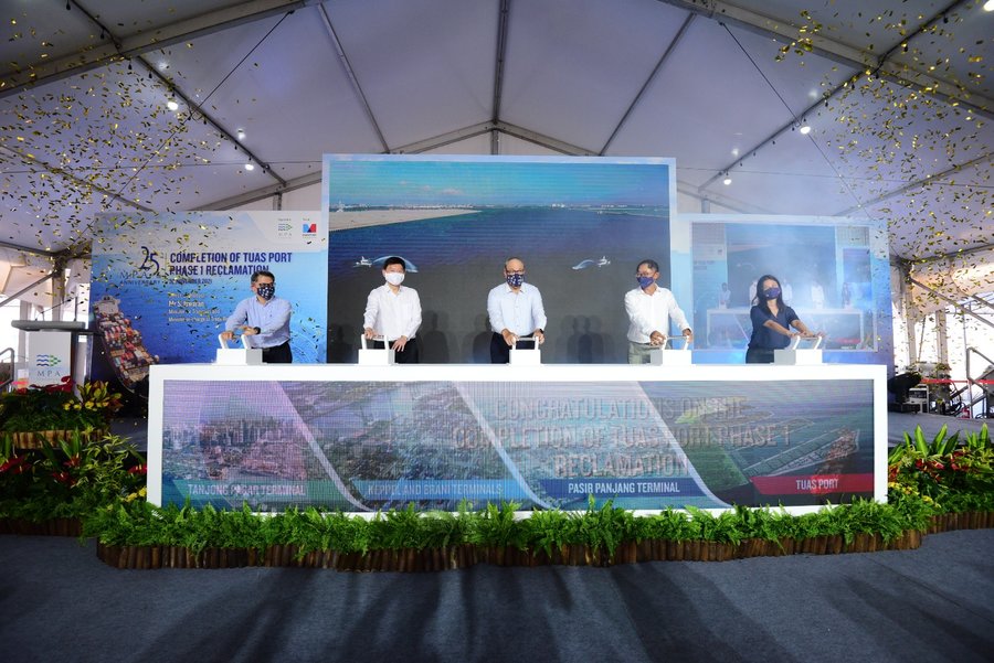 First Phase of Tuas Port Reclamation Works Completes | Maritime and ...