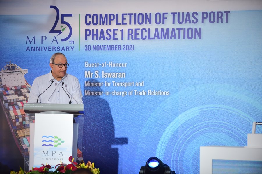 First Phase of Tuas Port Reclamation Works Completes | Maritime and ...
