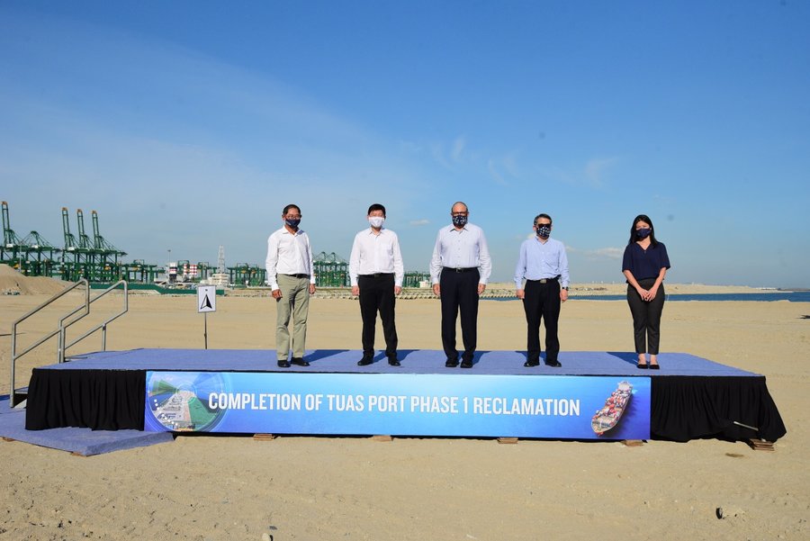 First Phase of Tuas Port Reclamation Works Completes | Maritime and ...